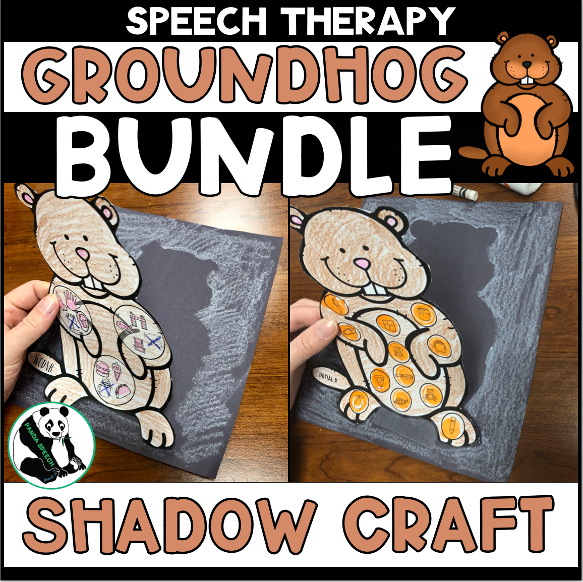 Groundhog Shadow Craft ~ Speech Therapy Activity – Panda Speech LLC