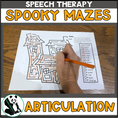 Spooky Articulation Mazes ~ No Prep Speech Therapy – Panda Speech LLC
