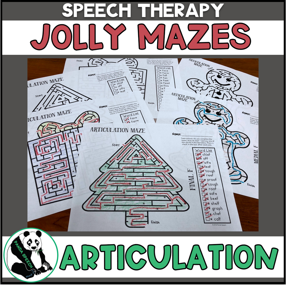 Jolly Articulation Mazes ~ No Prep Speech Therapy – Panda Speech LLC