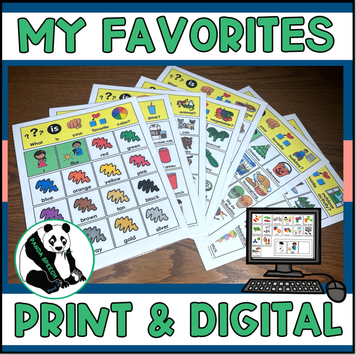 My Favorites Boards ~ Speech Therapy ~ AAC – Panda Speech LLC