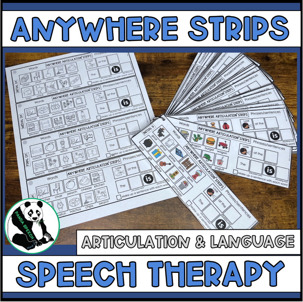 Anywhere Speech and Language Strips ~ On the Go Speech Therapy – Panda ...
