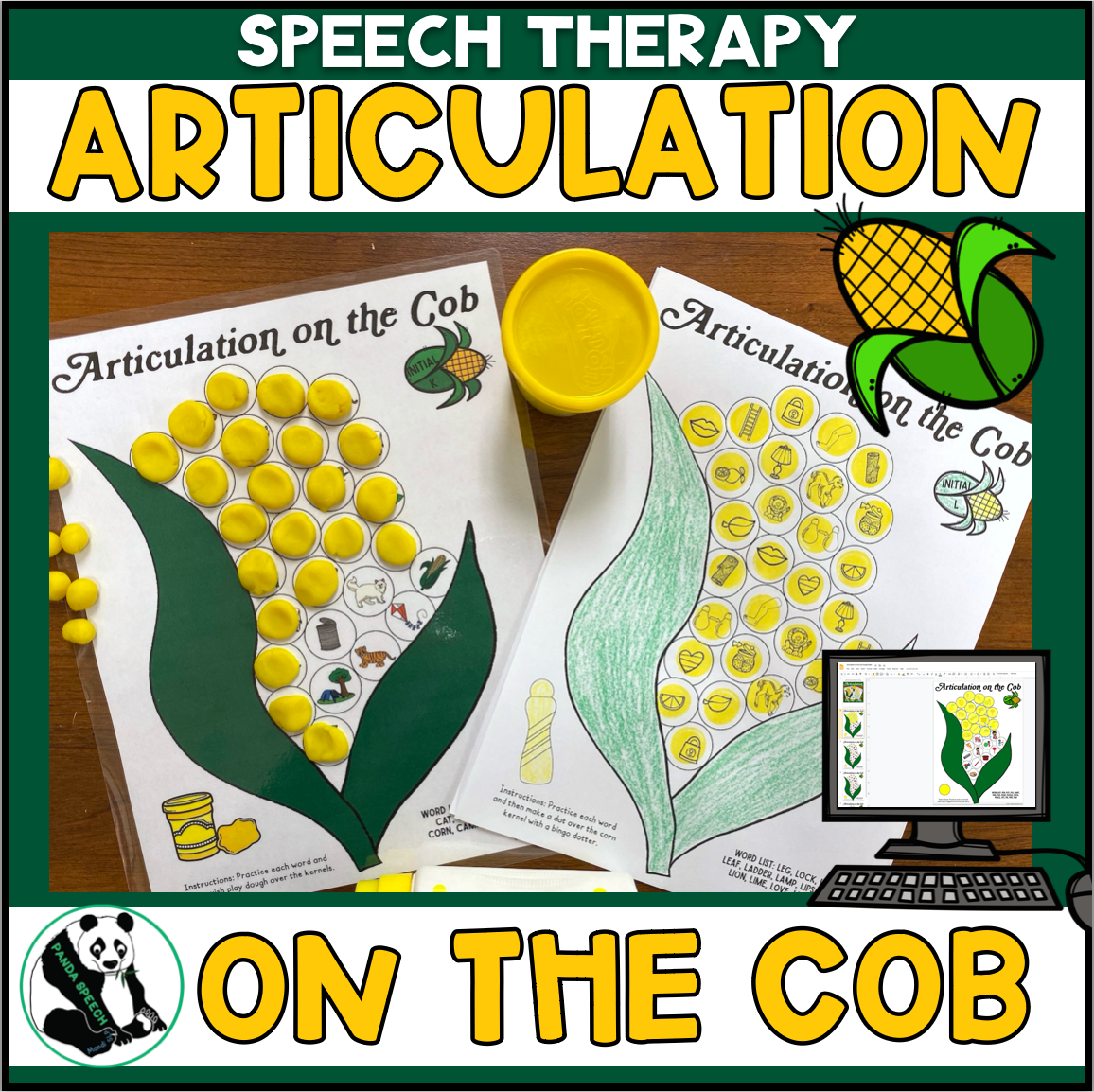 Articulation on the Cobs ~ A Speech Therapy Activity ~ Articulation Pr ...