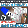 Speech Zee ~ Articulation Dice Game Companion – Panda Speech LLC