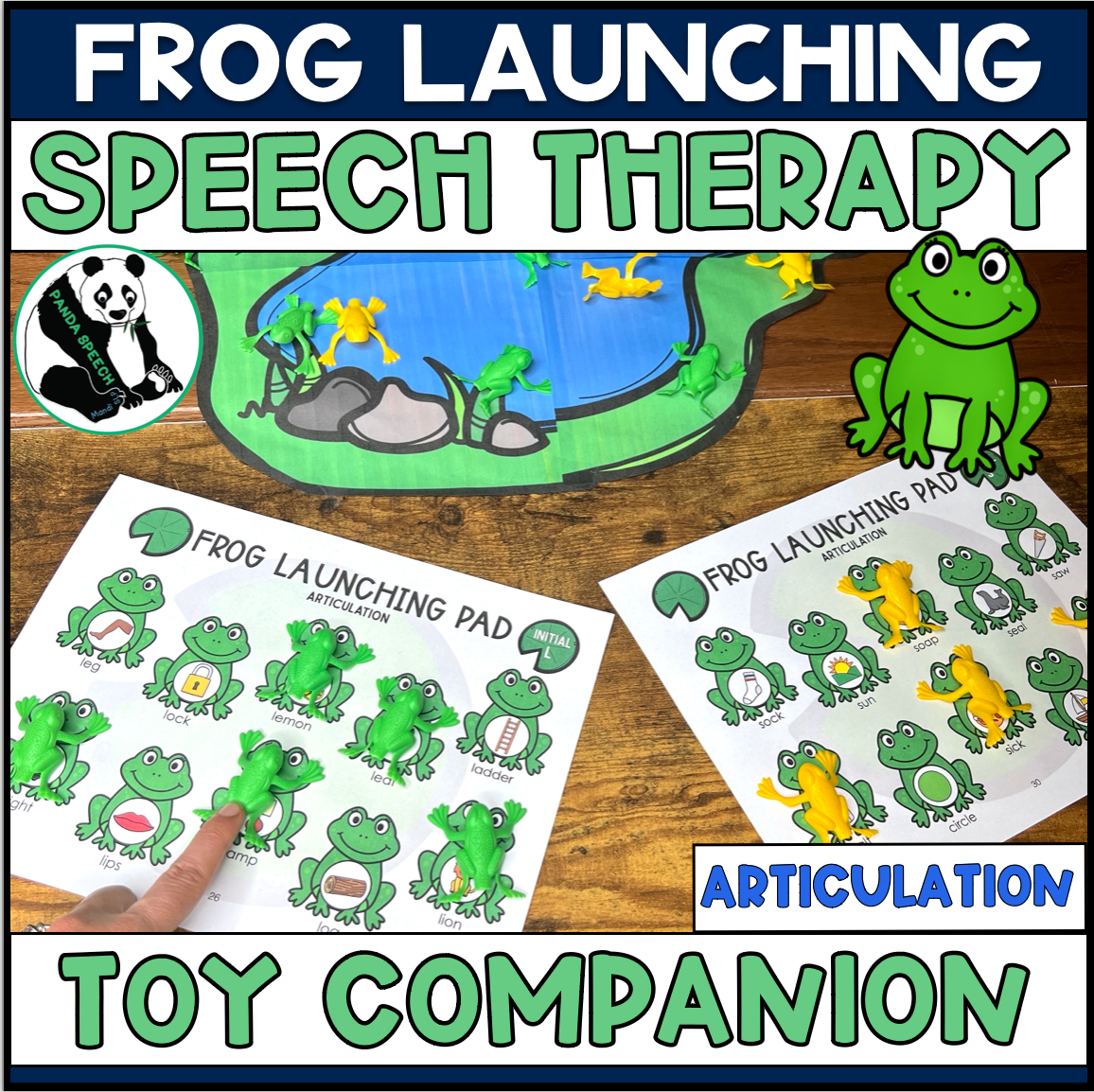 Frog Launching Pad for Articulation Toy Companion for Plastic Hopping ...
