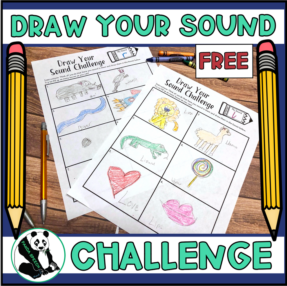 Draw Your Sound Speech Challenge ~ Print & Go FREEBIE – Panda Speech LLC