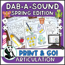 Dab a Sound Spring ~ Print & Go for Articulation SpeechTherapy – Panda ...