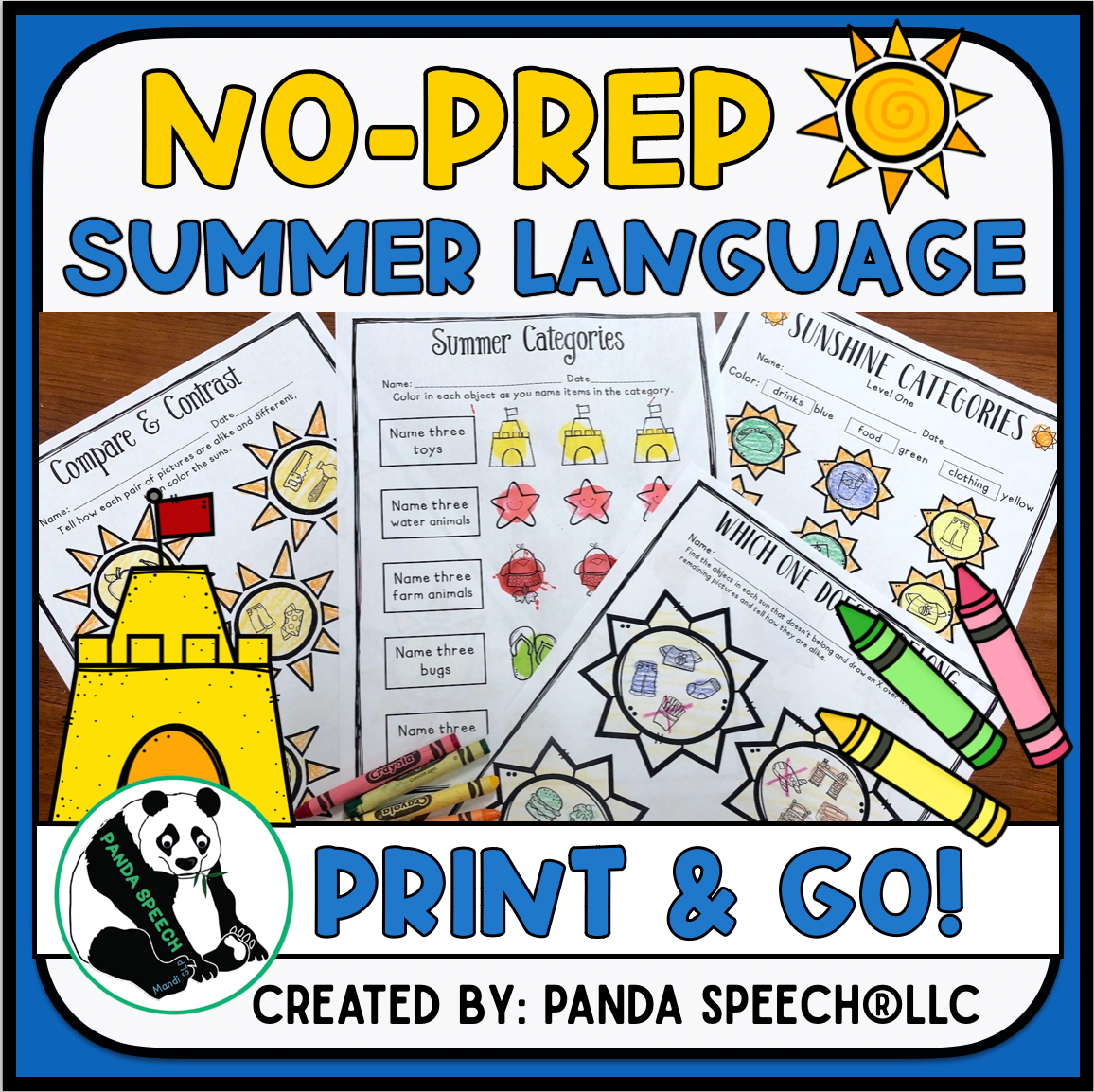 Summer No Prep Language Pack (Quick pack!) – Panda Speech LLC