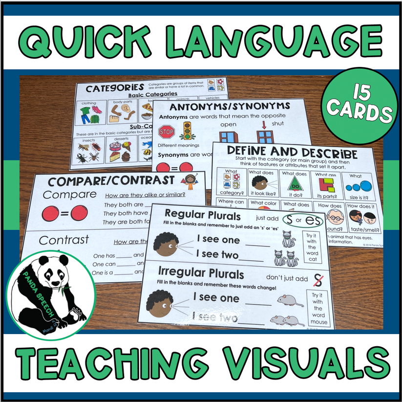Quick Language Visuals ~ Speech Therapy Functional Decor for Teaching ...