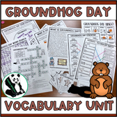 Groundhog day Vocabulary No-Print Unit ~ Print & Go – Panda Speech LLC