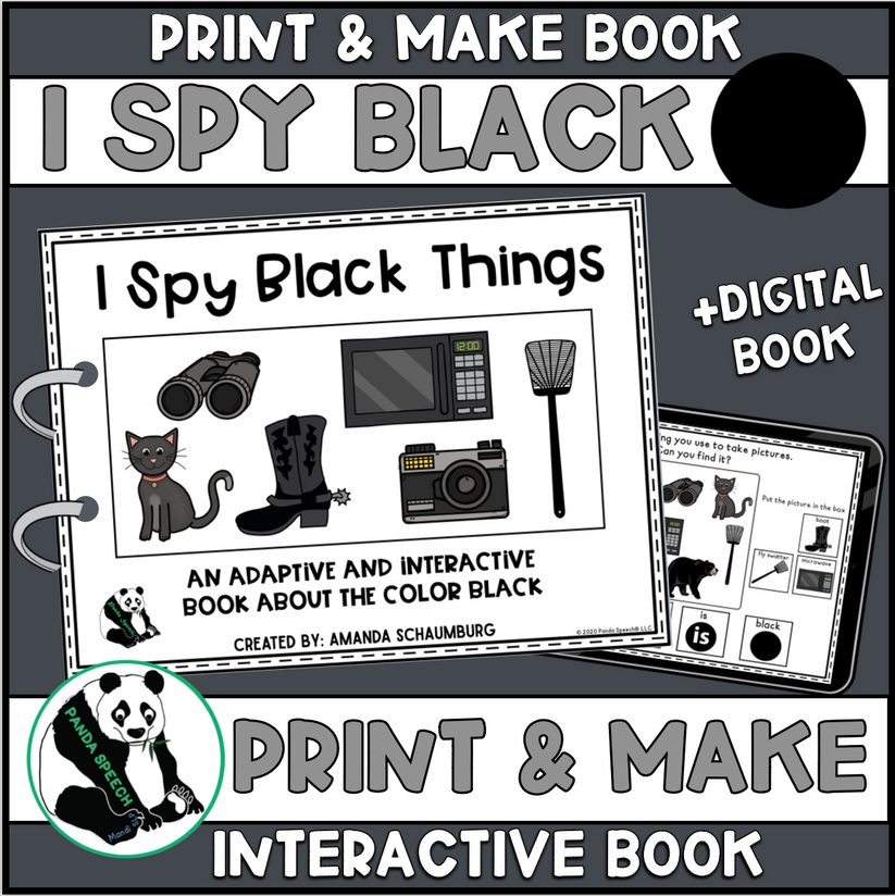 I Spy BLACK Things! Color Series Print & Make Books (includes a digita ...
