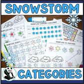 Snowstorm Categories No Prep Speech Therapy Worksheets – Panda Speech LLC