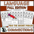 Fall Language Connections ~ Find the Secret Phrase ~ Speech Therapy Vo ...