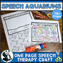Speech Aquarium ~ One Page Speech and Language Craft – Panda Speech LLC