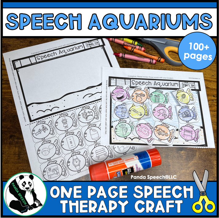 Speech Aquarium ~ One Page Speech and Language Craft – Panda Speech LLC