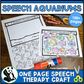 Speech Aquarium ~ One Page Speech and Language Craft – Panda Speech LLC