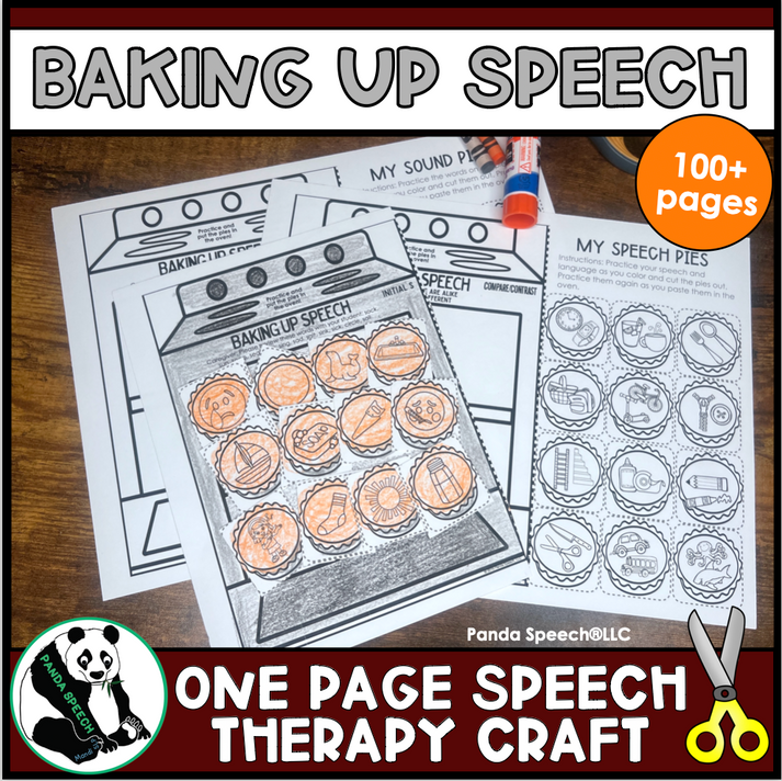 Baking Up Speech ~ One Page Speech and Language Craft – Panda Speech LLC