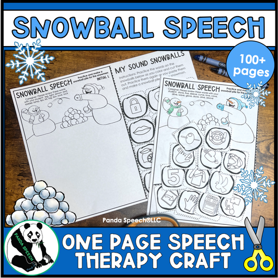 Speech Snowballs ~ One Page Articulation & Language Craft – Panda ...