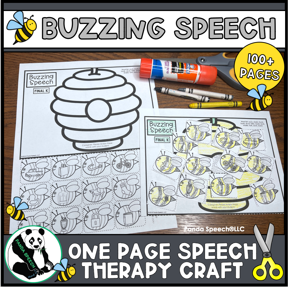 Buzzing Speech ~ One Page Speech and Language Craft – Panda Speech LLC