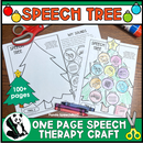 Speech Christmas Tree ~ One Page Speech and Language Craft – Panda ...