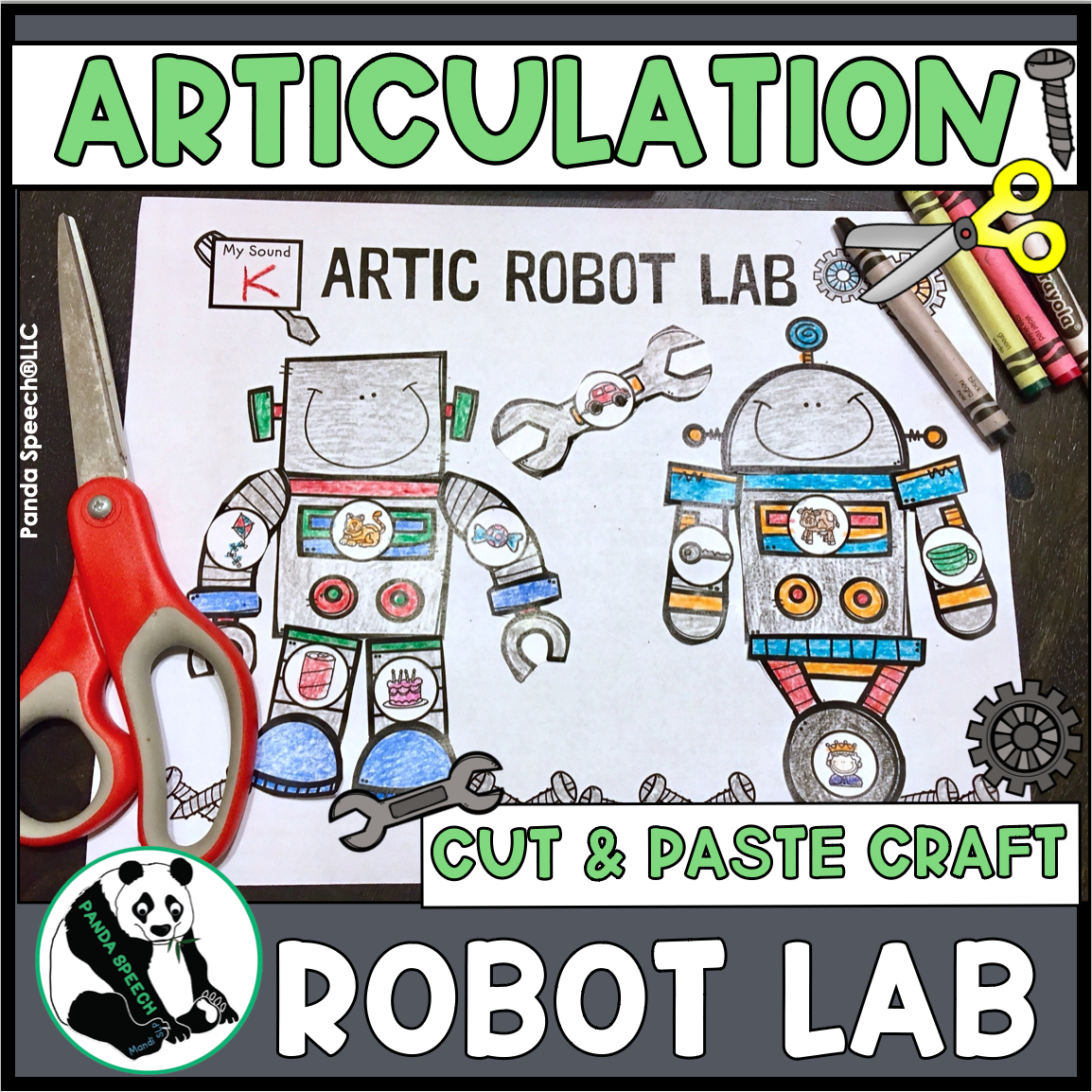 Artic Robot Lab~ Speech Therapy Cut & Paste Craft for Articulation ...