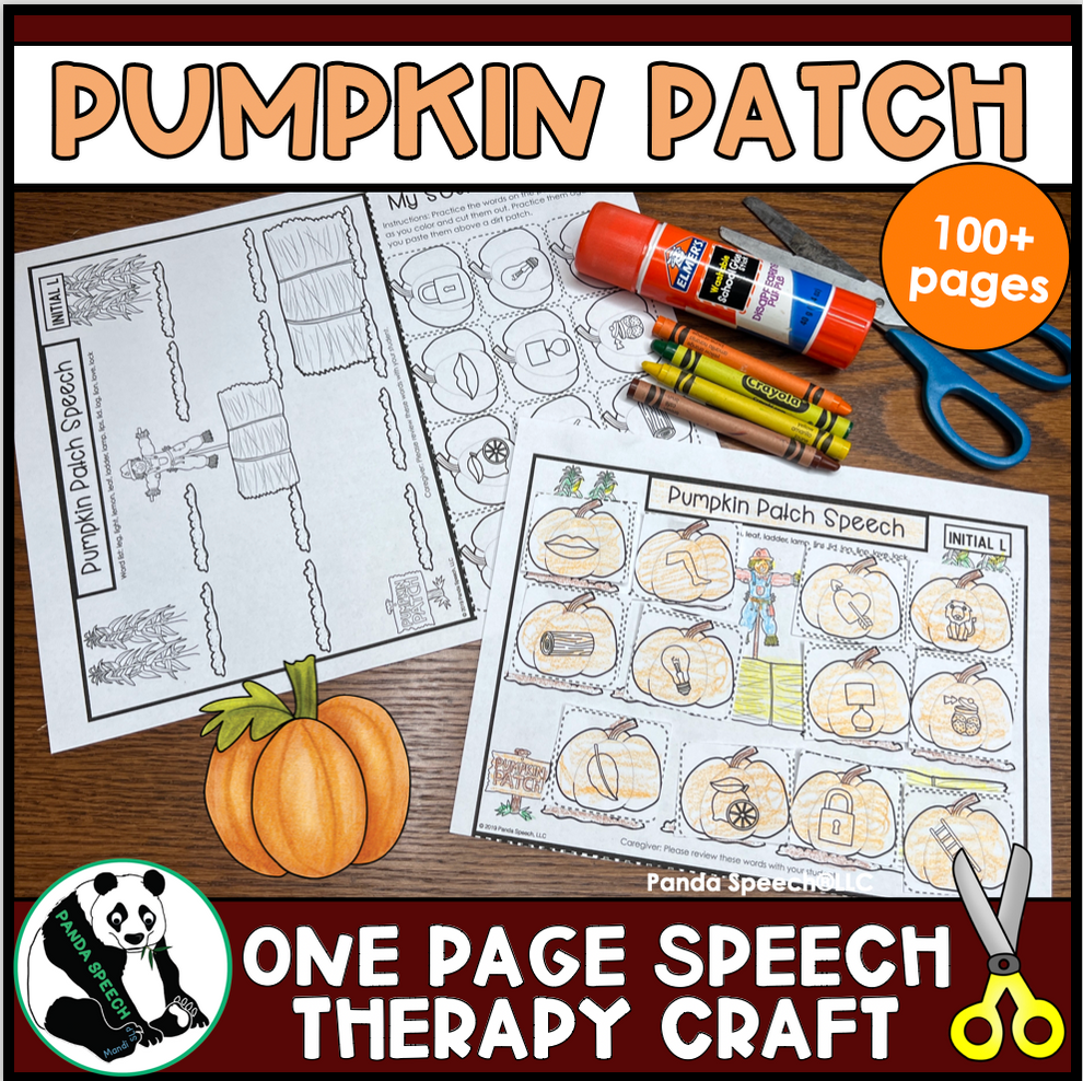 Pumpkin Patch Speech ~ One Page Speech and Language Craft – Panda ...