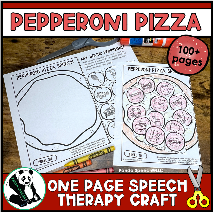 Pepperoni Pizza Speech ~ One Page Articulation & Language Craft – Panda ...