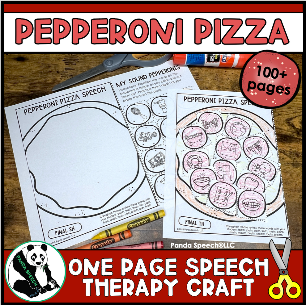 Pepperoni Pizza Speech ~ One Page Articulation & Language Craft – Panda ...