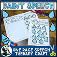 Rainy Speech ~ One Page Speech and Language Craft – Panda Speech LLC