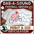 Dab a Sound Football Edition ~ Print & Go for Articulation Speech Ther ...