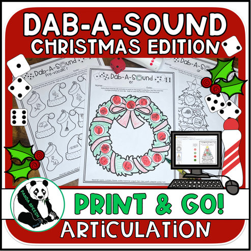 Dab a Sound Christmas Edition ~ Print & Go for Articulation Speech The ...