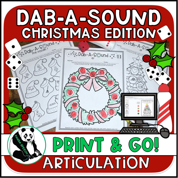 Dab a Sound Christmas Edition ~ Print & Go for Articulation Speech The ...