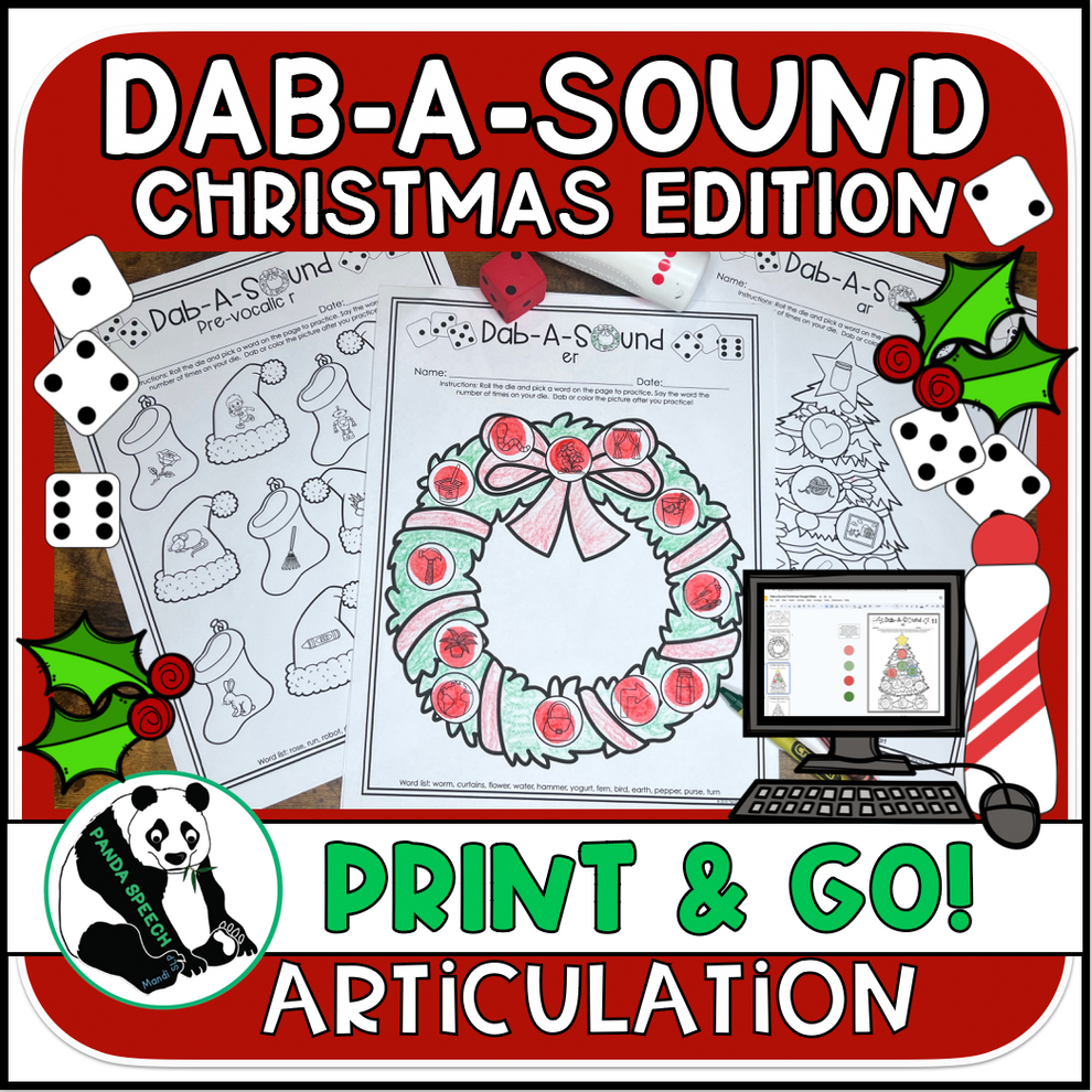 Dab a Sound Christmas Edition ~ Print & Go for Articulation Speech The ...