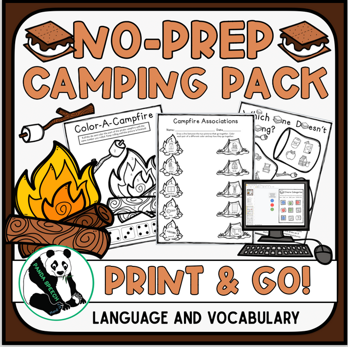 S'mores NO PREP Language Pack for Speech Therapy! Print & Go – Panda ...