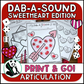 Dab a Sound Sweet Heart Edition ~ Print & Go for Articulation SpeechTh ...