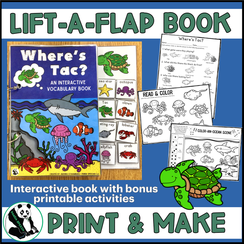 Where's Tac? Lift a Flap Book (Print & Make Book) – Panda Speech LLC