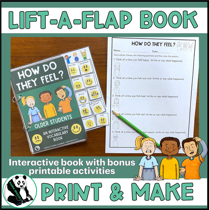 How Do They Feel? Lift a Flap Book for older students (Print & Make Bo ...