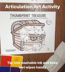 Treasure Thumbprints A Speech Therapy Craft Activity ~ Articulation Pr ...
