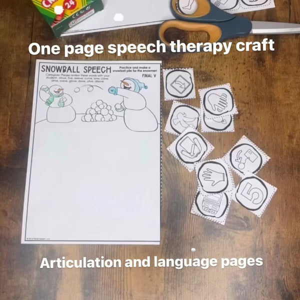 Speech Snowballs ~ One Page Articulation & Language Craft – Panda ...