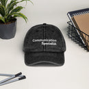 "Communication Specialist" Vintage Cotton Twill Cap – Panda Speech LLC