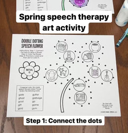 Double Dotting Speech Flower ~ A Speech Therapy Art Activity – Panda ...
