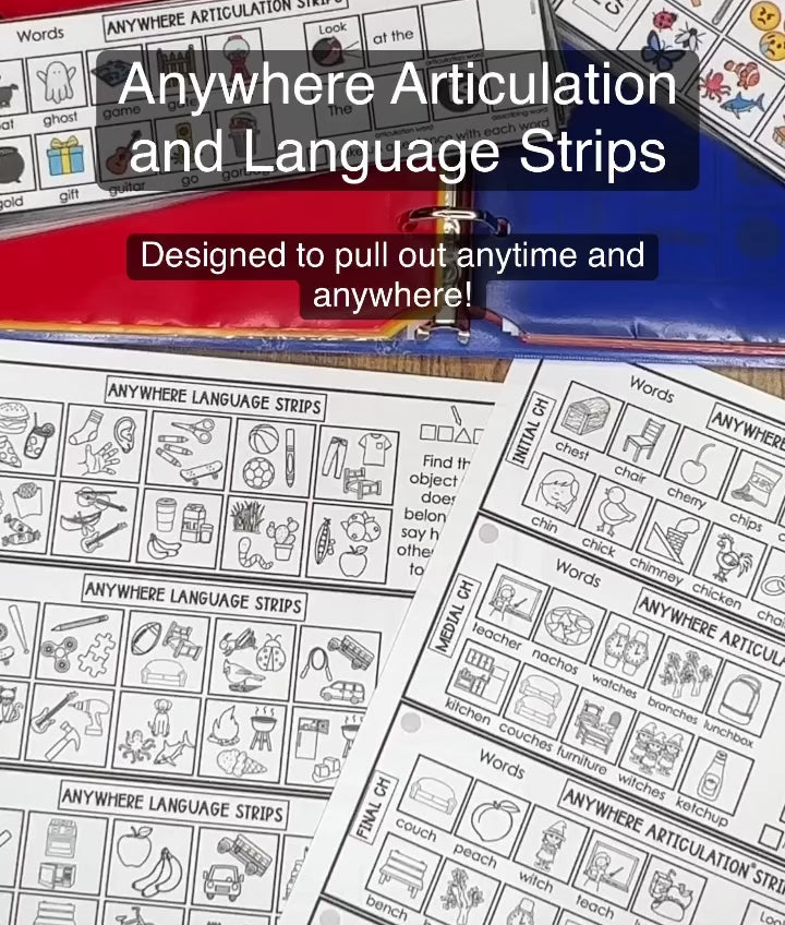 Anywhere Speech and Language Strips ~ On the Go Speech Therapy – Panda ...