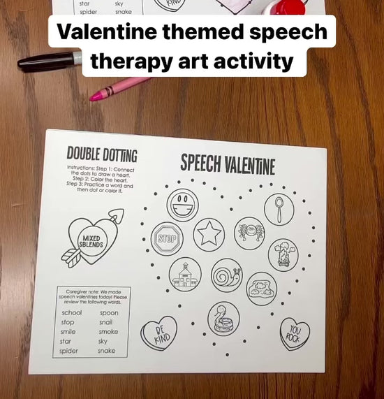 Double Dotting Speech Valentine ~ A Speech Therapy Art Activity – Panda ...