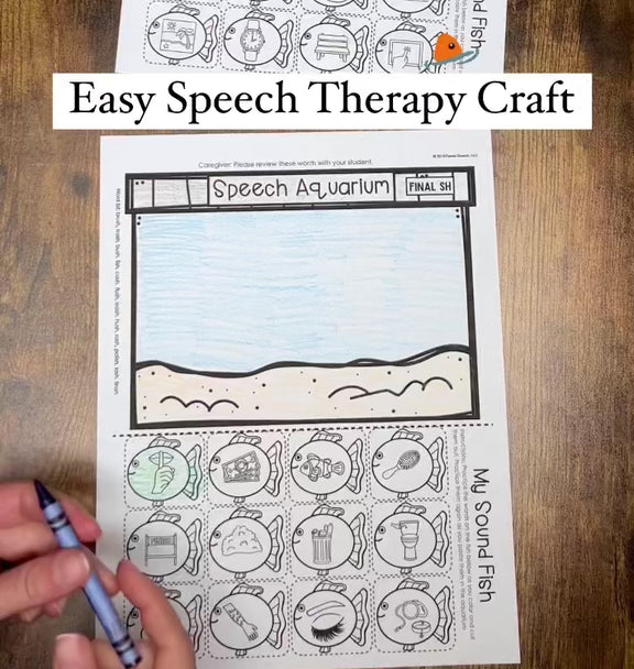 Speech Aquarium ~ One Page Speech and Language Craft – Panda Speech LLC