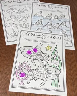 Dab a Sound Shark Edition ~ Print & Go for Articulation Speech Therapy ...