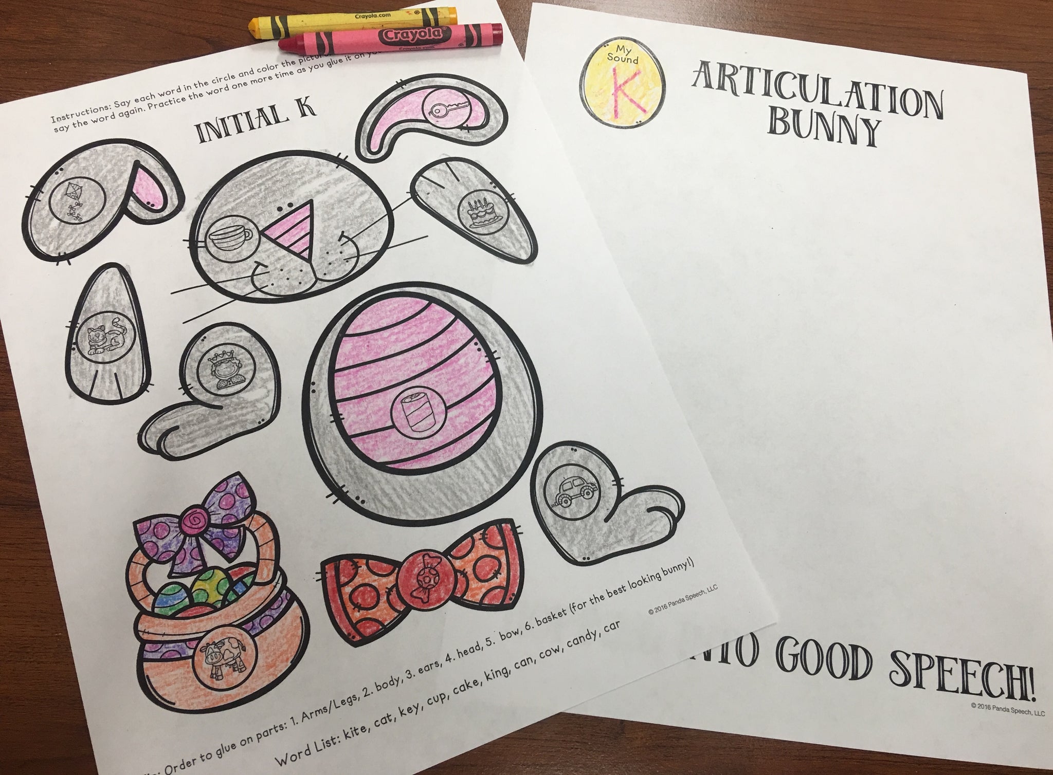 Articulation Bunnies ~ Speech Therapy Cut & Paste Craft – Panda Speech ...