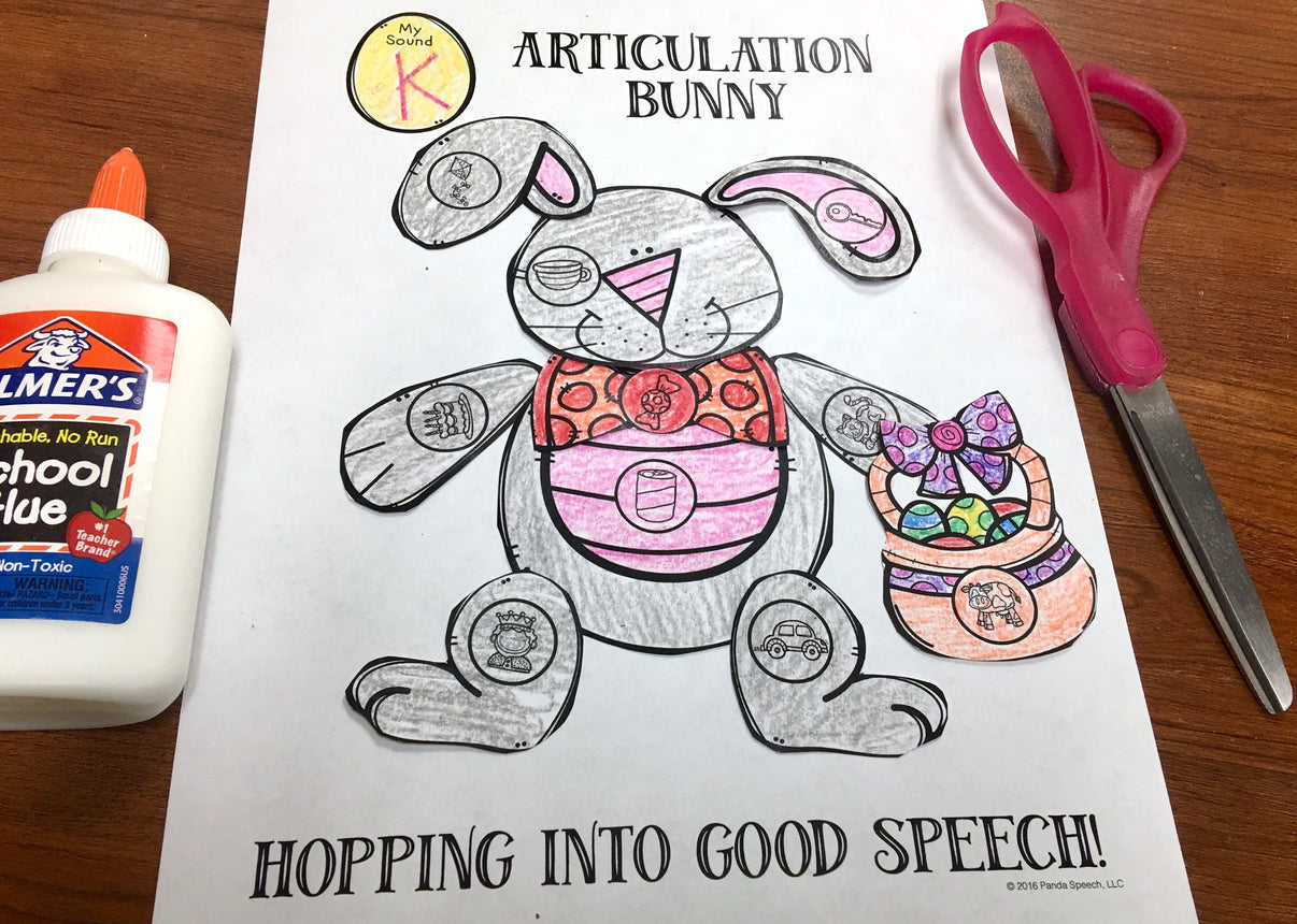 Articulation Bunnies ~ Speech Therapy Cut & Paste Craft – Panda Speech ...