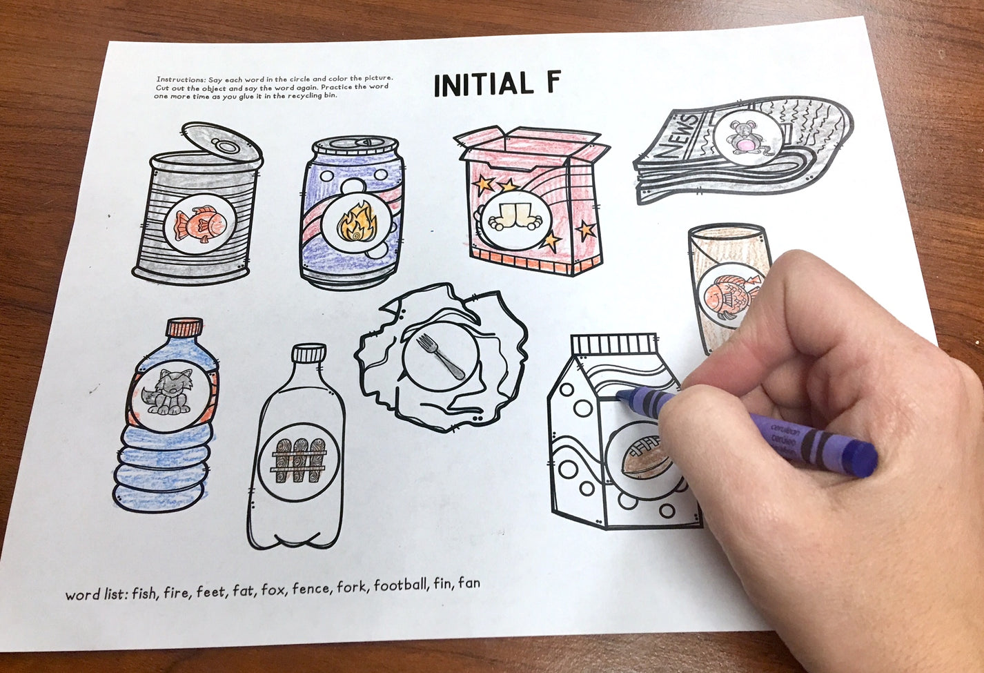 Articulation Recycling: A Cut & Paste Speech Therapy Craft – Panda ...