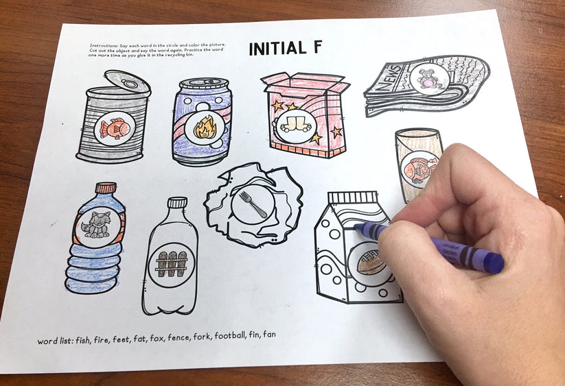 Articulation Recycling: A Cut & Paste Speech Therapy Craft – Panda ...