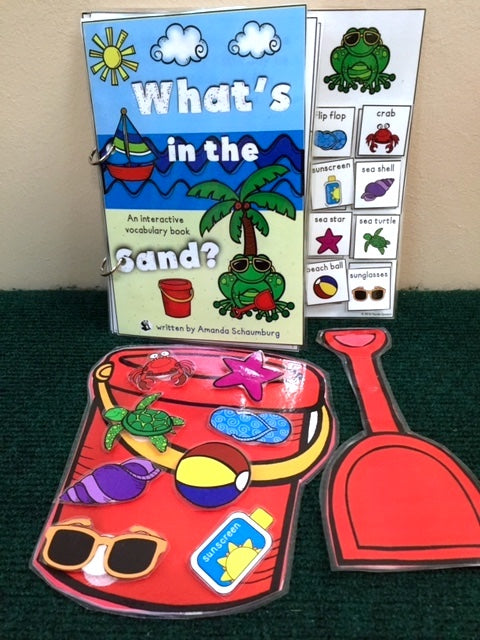 What's in the Sand? Lift a Flap Book (Print & Make Book) – Panda Speech LLC