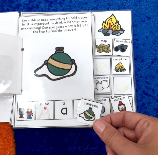 Let's go to Camp! Lift a Flap Book (Print & Make Book) – Panda Speech LLC